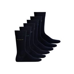 Gant Herren Kurzsocken "Socken D1. Soft Cotton Socks 6P 6er Pack", blau, Obermaterial: 70% Baumwolle CO. 28% Polyamid PA. 2% Elasthan EL., Socken