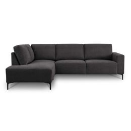 Ecksofa Home Affaire, B:256cm H:85cm T:198cm, grau, 100% Polyester, Wohnzimmer, Sofas, "Tournon, L-Form, Breite 256 cm, Webstoff, Chenille",