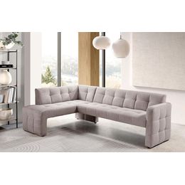 Essbank, B:245cm H:83cm T:159cm, braun, exxpo - SOFA FASHION, K&uuml;che, Sitzb&auml;nke, "Barista, bequem und elegant, hohe Bodenfreiheit", Eckbank Barista