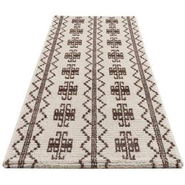 Teppich Carpet City, B:80cm H:10mm L:300cm, beige, Polyester, Wohnzimmer, Teppiche, "April 0608", L&auml;ufer, weich durch Microfaser, Boho Ethno Look,
