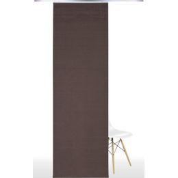 Schiebegardine Liedeco, B:60cm H:245cm, braun, Polyester, Wohnzimmer, Gardinen, HxB: 245x60, ohne Paneelwagen