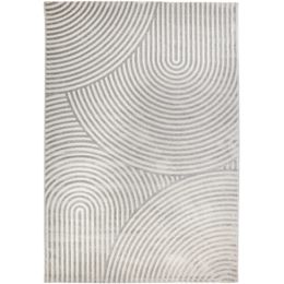 Teppich Astra, B:160cm H:8mm L:230cm, grau, Kunstfaser, Wohnzimmer, Teppiche, "Jules 253", Hoch Tief Struktur, Kurzflor, Wohnzimmer, Schlafzimmer