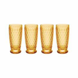 Villeroy & Boch VILLEROY & BOCH Longdrinkglas "Longdrinkgläser Boston Coloured 400 ml 4er Set", orange, Trinkgefäße