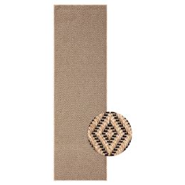Teppich MERINOS, B:80cm H:10mm L:250cm, beige, Polypropylen, Flur, Teppiche, "Kenzy", robuster In- und Outdoor Teppich im natürlichen Jute-Look,