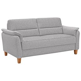 2,5-Sitzer Home Affaire, B:179cm H:89cm T:89cm, silber, 100% Polyester;Struktur (100% Polyester);Luxus-Microfaser in Lederoptik (100% Polyester),