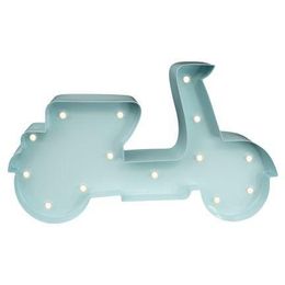 MARQUEE LIGHTS LED Dekolicht "Scooter", 10, H: 14cm, 1 Stk., blau, Leuchten, Wandlampe, Tischlampe Roller, Vespa, Mofa 10 Leuchtmittel - 23x14 cm