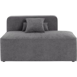 Recamiere Home Affaire, B:140cm H:76,5cm T:93cm, grau, 100% Polyester, Sofas, "Sundstrup", Modulserie, individuelle Zusammenstellung