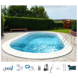 Ovalpool MY POOL BWT, B:360cm H:150cm L:623cm, beige, Schwimmbecken, "PREMIUM mit sandfarbener Innenfolie", H&ouml;he 150 cm, in verschiedenen Gr&ouml;&szlig;en
