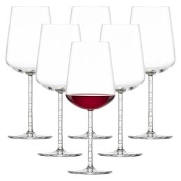 ZWIESEL GLAS Rotweinglas "Bordeaux Rotweingläser Journey 633 ml 6er Set transparent", 6 tlg., transparent, Trinkgefäße