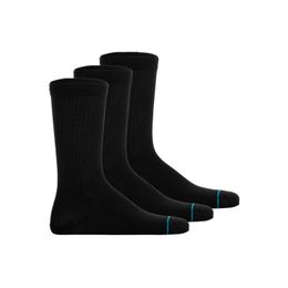 Stance Herren Kurzsocken "Socken Shelter Socken 3er Pack", Gr. 38, schwarz, Obermaterial: 33% Nylon NY. 30% Baumwolle CO. 24% Modal CMD. 10% Lyocell