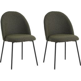 Polsterstuhl Tom Tailor HOME, B:49,5cm H:84cm T:47,5cm, gr&uuml;n, Metall, Polyester, Esszimmer, St&uuml;hle, mit abgerundeter R&uuml;ckenlehne
