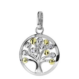 OSTSEE-SCHMUCK Damen Kettenanh&auml;nger "OSTSEE-SCHMUCK Anh&auml;nger Lebensbaum Anh&auml;nger Lebensbaum", 22 x 14mm, Silber 925 (Sterlingsilber), 1,3 g, wei&szlig;,