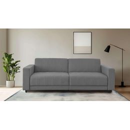 3-Sitzer DOREL HOME, B:225cm H:82cm T:91cm, grau, 100% Polyester, Sofas, "Allie II Schlafsofa 225 cm", Bett-Funktion (108/190cm), Rückenlehne