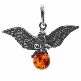 OSTSEE-SCHMUCK Damen Kettenanh&auml;nger "OSTSEE-SCHMUCK Anh&auml;nger Adler Anh&auml;nger Adler", 30 x 40mm, Silber 925 (Sterlingsilber), 5,2 g, wei&szlig;, Silber 925