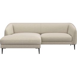 Ecksofa FLEXLUX, B:218cm H:74cm T:149cm, weiß, 100% Polyester, Wohnzimmer, Sofas, "Belle Designsofa, bequem durch Kaltschaum im Sitz, OTTOs Choice",