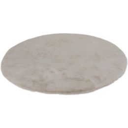 Schöner Wohnen Kollektion Fellteppich, H:26mm Ø:120cm, beige, SCHÖNER WOHNEN-KOLLEKTION, Kunstfaser, Teppiche, "Tender", besonders weich durch Microfaser, Kunstfell, waschbar,