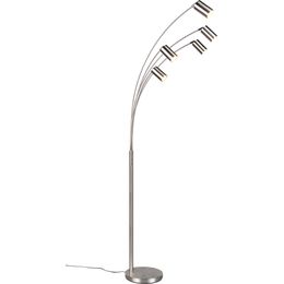 Trio LEUCHTEN Stehlampe "MARLEY, 5-flammige Bogenleuchte, exkl 5x GU10 max 10W, Kippschalter", 5, Ø 28cm H: 200cm, 1 Stk., grau, Wohnzimmer,