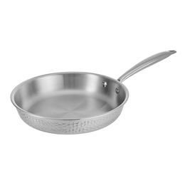 Bratpfanne "Crater Pfanne aus Tri-Ply (Edelstahl + Aluminium + Edelstahl) ofenfest", &Oslash; 24cm + H&ouml;he 5cm, silber, RESTO KITCHENWARE, Pfannen,