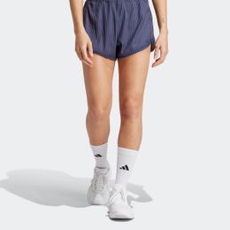 Damen Shorts "PACER RIB SHORT", blau, Gr. XL, adidas Performance, Obermaterial: 89% Polyester, 11% Elasthan, Hosen