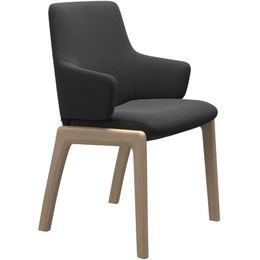 Polsterstuhl stressless, B:58cm H:92cm T:59cm, grau, Microfaser DINAMICA (88% Polyester, 12% Polyurethan), Esszimmer, St&uuml;hle, "Laurel", Low Back mit
