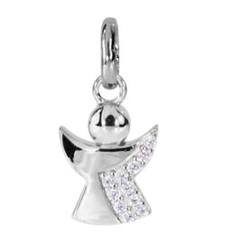 OSTSEE-SCHMUCK Damen Kettenanh&auml;nger "OSTSEE-SCHMUCK Anh&auml;nger kleiner Engel Anh&auml;nger kleiner Engel", 18x9mm, Silber 925 (Sterlingsilber), 0,7 g, wei&szlig;,
