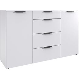 Kombikommode wimex, B:135cm H:92cm T:41cm, weiß, Spanplatte, Schlafzimmer, Sideboards, "Oxford by fresh to go, mit Schubladen, in 2 Größen", Mit