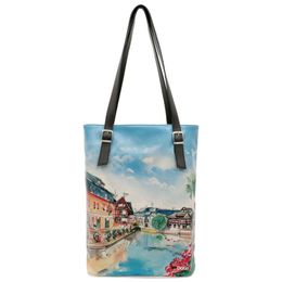 DOGO Damen Umhängetasche "Tall Bag Damen Schultertasche Travel Fills The Soul Damen", bunt, Lacklederimitat, Taschen, Handgefertigt
