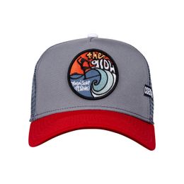 Trucker Cap COASTAL "Coastal HFT The Glow", Damen, Gr. onesize, rot, grau, 60% Baumwolle, 40% Polyester, Caps