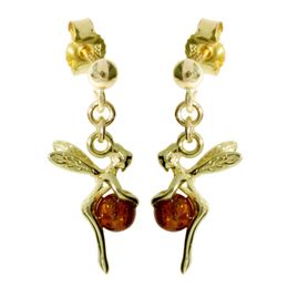 OSTSEE-SCHMUCK Damen Paar Ohrh&auml;nger "- Elfe - Gold 333/000 - Bernstein", Gelbgold 333, gold, Gelbgold 333, Ohrringe