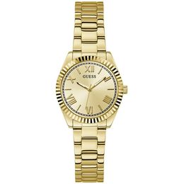 Guess Damen Quarzuhr "MINI LUNA", gold, Armbanduhren, Armbanduhr, Damenuhr, Edelstahlarmband