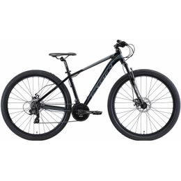 Bikestar Mountainbike, 43cm, 29 Zoll (73,66cm), blau, Fahrräder, für Damen und Herren, Kettenschaltung