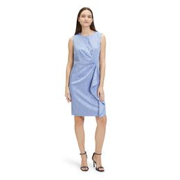 Betty Barclay Damen Volantkleid "Damen Volantkleid mit Reißverschluss", blau, Gr. 44, Obermaterial: 96% Polyester, 4% Elasthan., Kleider, Form