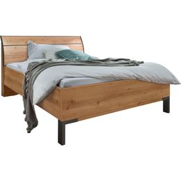 Futonbett Wiemann, B:169cm L:218cm, braun, Betten, "Monaco, 4-fache Liegeh&ouml;henverstellung", mit stilvollem Holzkopfteil, Made in Germany