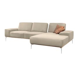 Ecksofa W.Schillig, B:319cm H:88cm T:178cm, beige, Longlife Xtra-Leder Z73: Naturwalkleder der Luxusklasse aus den erlesensten Rohh&auml;uten. Hautst&auml;rke