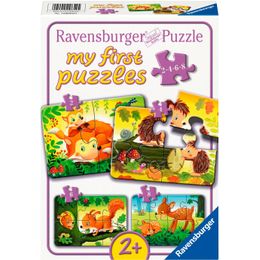 Ravensburger Kinder Puzzle "Kleine Tierfamilien", bunt, B:21cm H:15cm L:15cm, Puzzles, Made in Europe