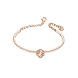 Swarovski Damen Armreif "Una Sparkling Dc Gl&uuml;cksklee", M, Metall, rosa, Metall, Armb&auml;nder, mit Swarovski Kristall