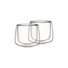 Villeroy & Boch VILLEROY & BOCH Thermoglas "Kaffeebecher Artesano Hot & Cold 180 ml 2er Set transparent", transparent, Trinkgefäße