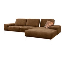 Ecksofa W.Schillig, B:319cm H:88cm T:178cm, braun, Longlife Xtra-Leder Z73: Naturwalkleder der Luxusklasse aus den erlesensten Rohh&auml;uten. Hautst&auml;rke