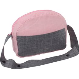 Bayer Chic 2000 CHIC2000 Kinder Puppen Wickeltasche "Jeans Grey", rosa, Polyester, B:29cm H:22cm T:9cm, Puppenausstattungen