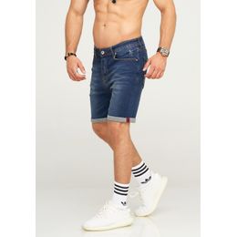 behype Herren Shorts "MALAY", blau, Gr. 34, 98% Baumwolle, 2% Elasthan, Hosen, im klassischen 5-Pocket-Stil