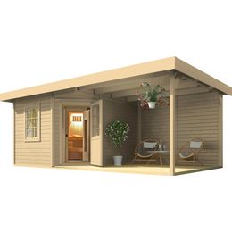 Weka Saunahaus "Salo", Saunaofen, externe Steuerung, 7,5 kW, beige, Garten, Saunen, 7,5 kW-Ofen mit digitaler Steuerung