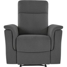Relaxsessel Home Affaire, B:91cm H:99cm T:92cm, grau, Webstoff 95% Polyester 5% Nylon, Wohnzimmer, Sessel, "Southbrook, TV-Sessel mit Schlaffunktion,