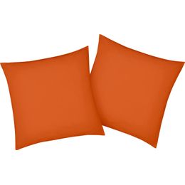 Kissenbezug bellana, B:40cm L:40cm, orange, Baumwolle, Obermaterial: 100% Baumwolle, Kissenbez&uuml;ge, "Mako-Jersey-Exclusiv", aus reiner Baumwolle
