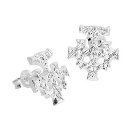 OSTSEE-SCHMUCK Damen Paar Ohrstecker "OSTSEE-SCHMUCK Ohrstecker Hiddensee 15 x 13 mm", 15 x 13mm, Silber 925 (Sterlingsilber), wei&szlig;, Silber 925