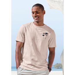Beach Time BEACHTIME Herren T-Shirt "mit großem Rückenprint", beige, Gr. S, bedruckt, Single Jersey, Obermaterial: 100% Baumwolle, Shirts, Regular-Fit, mit