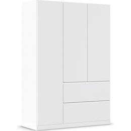 Drehtürenschrank Rauch, B:136cm H:197cm T:54cm, weiß, Holzwerkstoff, Schränke, "Kleiderschrank Schrank Garderobe Wäscheschrank Schlafzimmer JOEL",