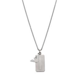 Emporio Armani Damen Kette mit Anhänger "Schmuck Geschenk Edelstahl", Edelstahl, L: 53 B: 2,3mm, silber, Edelstahl, B:2,3mm, Halsketten