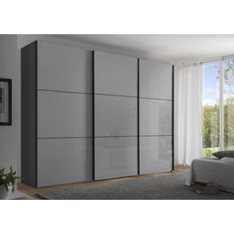 Schwebet&uuml;renschrank STAUD, B:298cm H:222cm T:68cm, grau, Holzwerkstoff, Schr&auml;nke, "Includo Glas, Made in Germany"