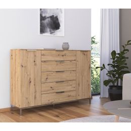 Kombikommode Rauch, B:160cm H:111cm T:42cm, braun, Holzwerkstoff, Schlafzimmer, Sideboards, "Kommode T&uuml;rkommode Sideboard Kombikommode FLIPP",