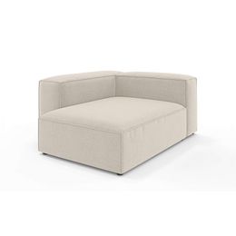 Ottomane OTTO HOME, B:130cm H:72cm T:160cm, beige, 100% Polyester, Sofas, "XL HAILY links/rechts bestellbar, extra tief, Maße B/T/H: 130/160/72cm",
